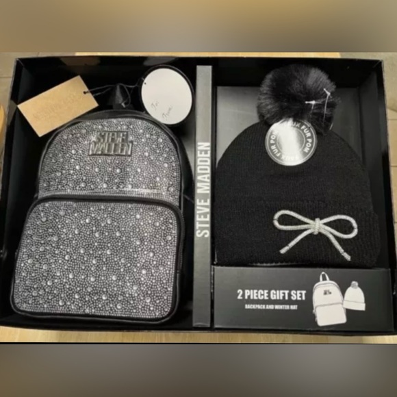 Steve Madden | Bags | Steve Madden Gift Set Bling Rhinestone Backpack ...
